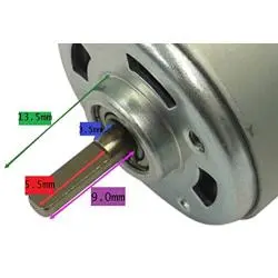 RS-550s 18v (12v - 20 volts) DC Motor Round Shaft - High Power & Torque ...